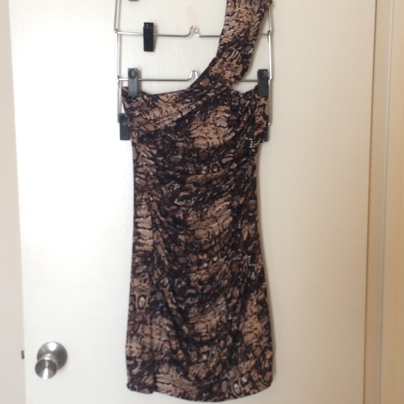 Johnny Martin | Dresses | Johnny Martin One Shoulder Snakeskin Mini S ...
